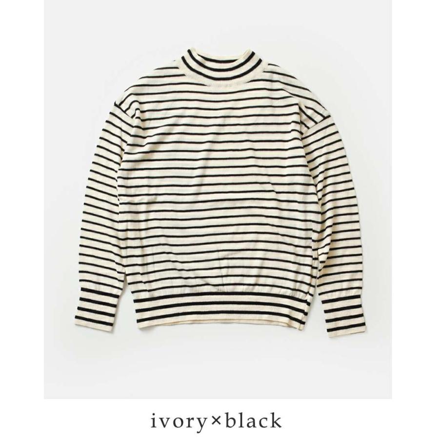 NARU（ナル） セール【30%OFF】ナル ムースヤーン ハイネック ボーダー