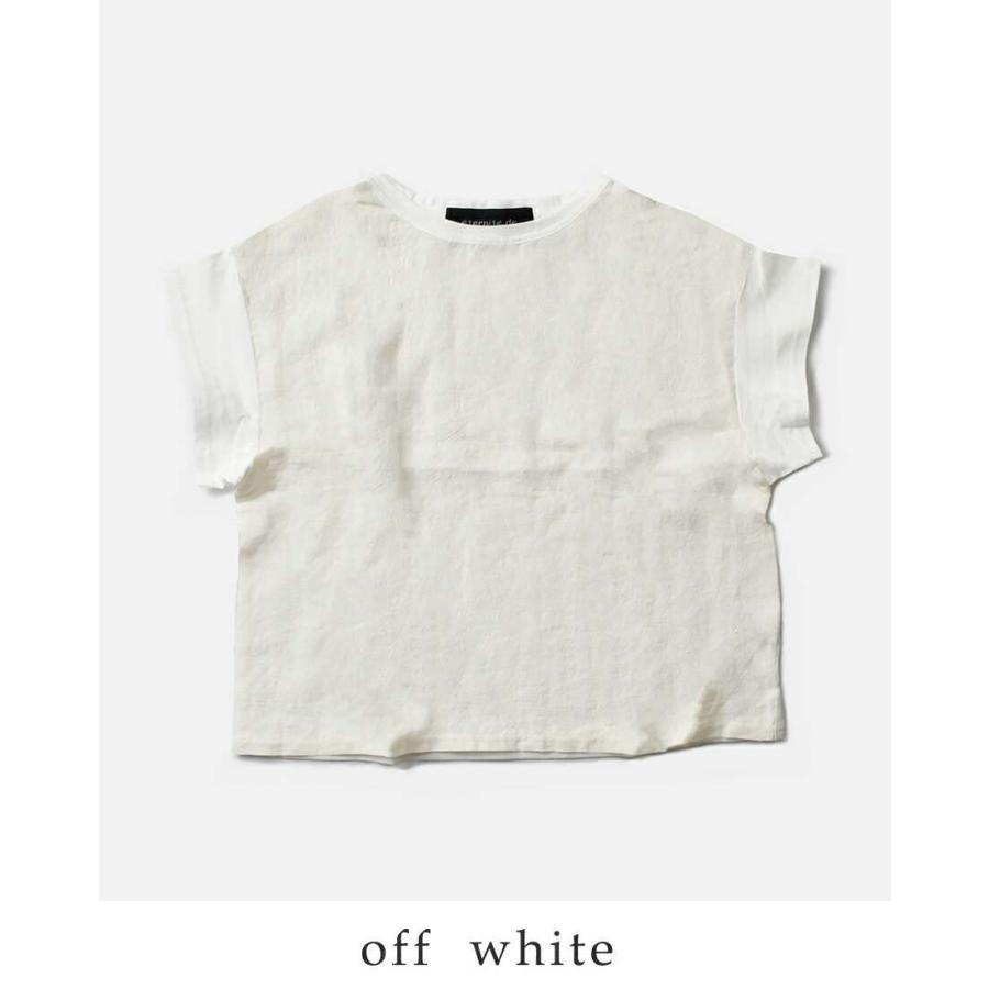 ソア soi-e スラブリネン コットン天竺 切替 ハーフスリーブ Tシャツ 740192 レディース 2025ss新作 : aranciato ヤフー店 - 通販 - Yahoo!ショッピング