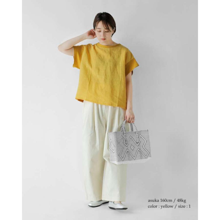 ソア soi-e スラブリネン コットン天竺 切替 ハーフスリーブ Tシャツ 740192 レディース 2025ss新作 : aranciato ヤフー店 - 通販 - Yahoo!ショッピング