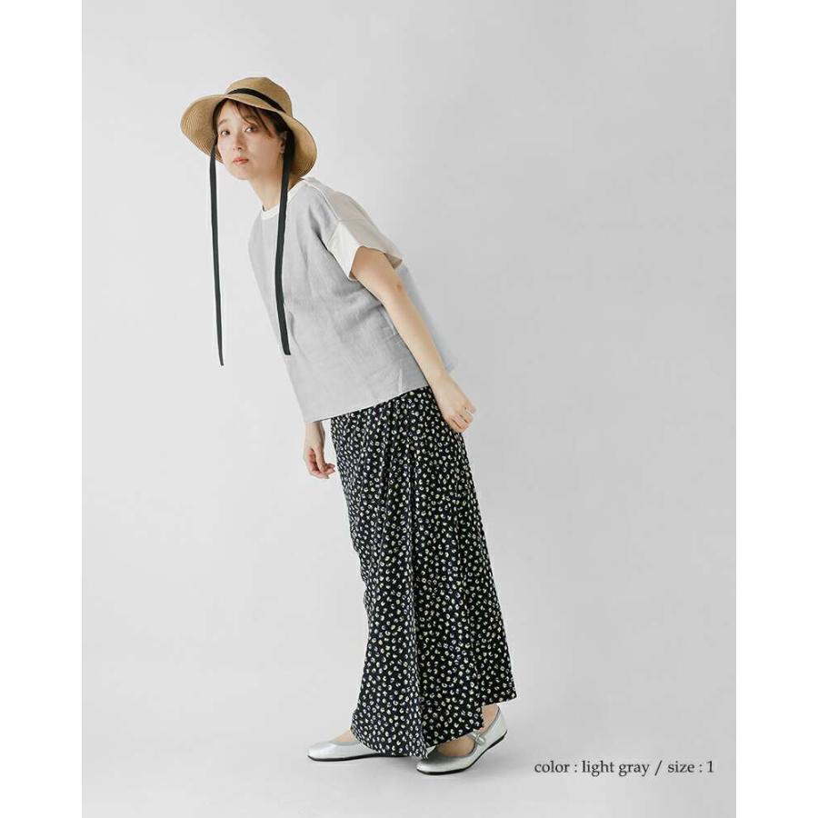 ソア soi-e スラブリネン コットン天竺 切替 ハーフスリーブ Tシャツ 740192 レディース 2025ss新作 : aranciato ヤフー店 - 通販 - Yahoo!ショッピング