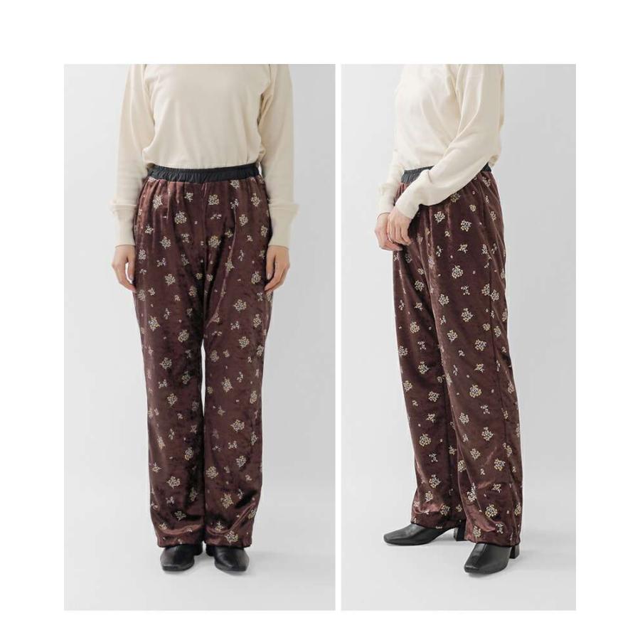 Le Melange（ル・メランジュ） セール【60%OFF】ル メランジュ Le Melangeクラッシュベロア フラワープリント ...
