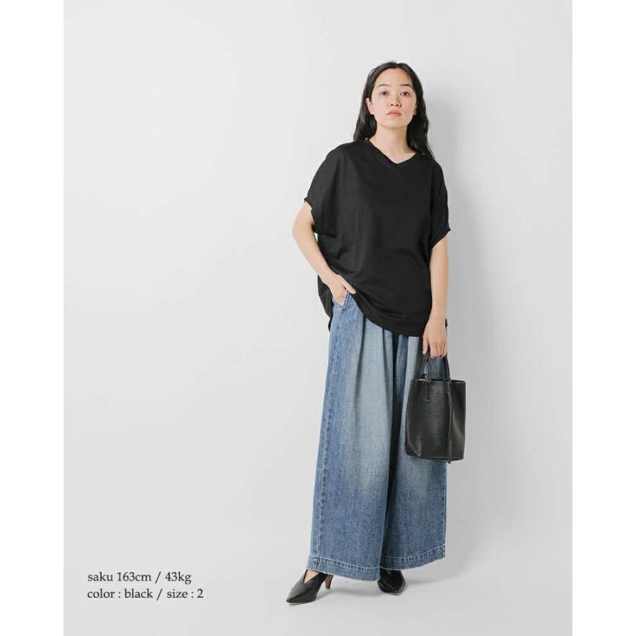 squady スカディ Squady リネン ライク Vネック フレンチ プルオーバー 902-6841 レディース : aranciato ...