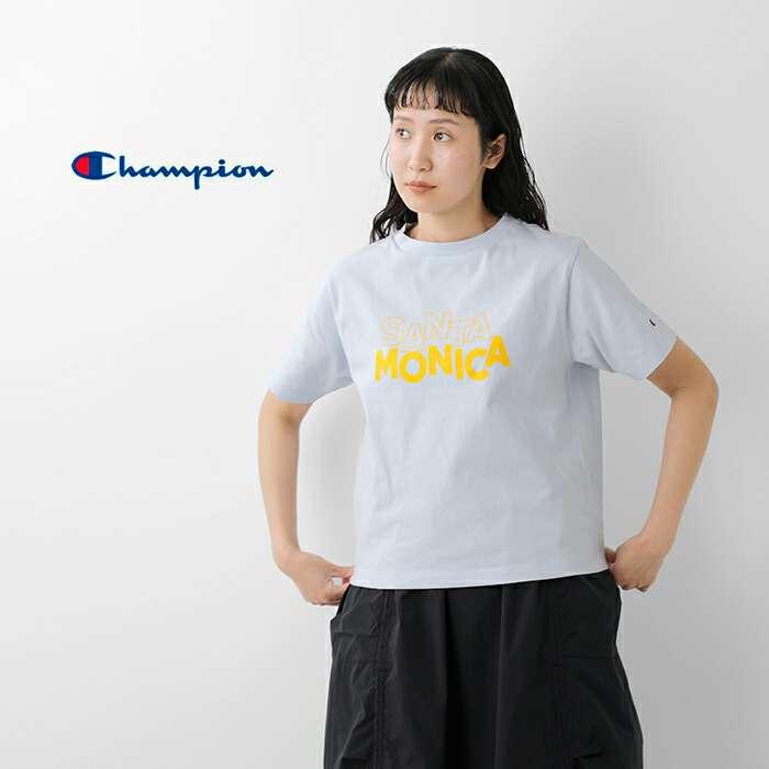 Champion 【クーポン対象】ゆうパケット選択可 チャンピオン USAコットン ガーメントウォッシュ プリント 半袖 Tシャツ cw-b320 レディース 2025ss新作 ...