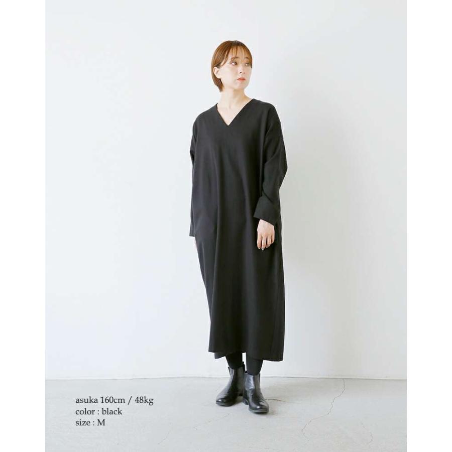 evam eva エヴァムエヴァ ウール Vネック ワンピース e253t155 レディース 2025aw新作 : aranciato ヤフー ...