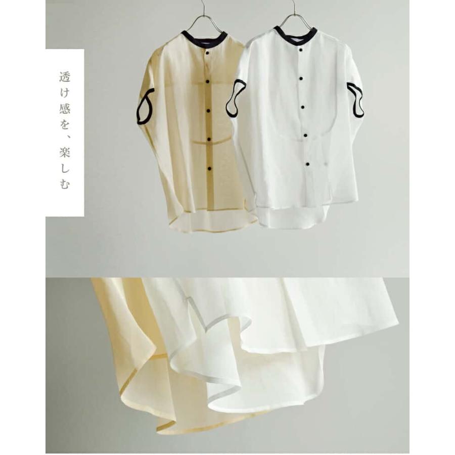 HOSHII TO DEAU ホシイトデアウ ×manon マノン aranciato別注 オーガンジー クレリック ブラウス mnn-spsh-019 2024ss新作 :mnn-spsh ...