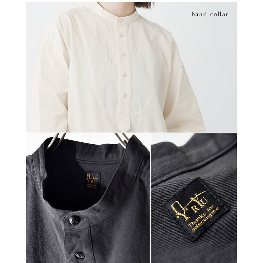 RYU 【40%OFF】RYU リュー 天日干し ガーメントウォッシュ コットン バンドカラー オーバー ボザム シャツ r311【クーポン ...