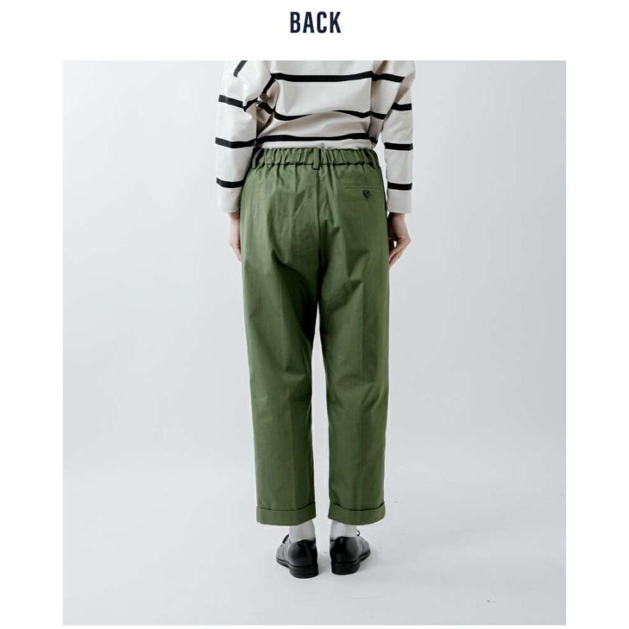 ニコルソンアンドニコルソン nicholson&nicholson コットン ギャバジン ダブルカフス テーパード パンツ robin-gaba レディース 2024aw新作 : robin ...