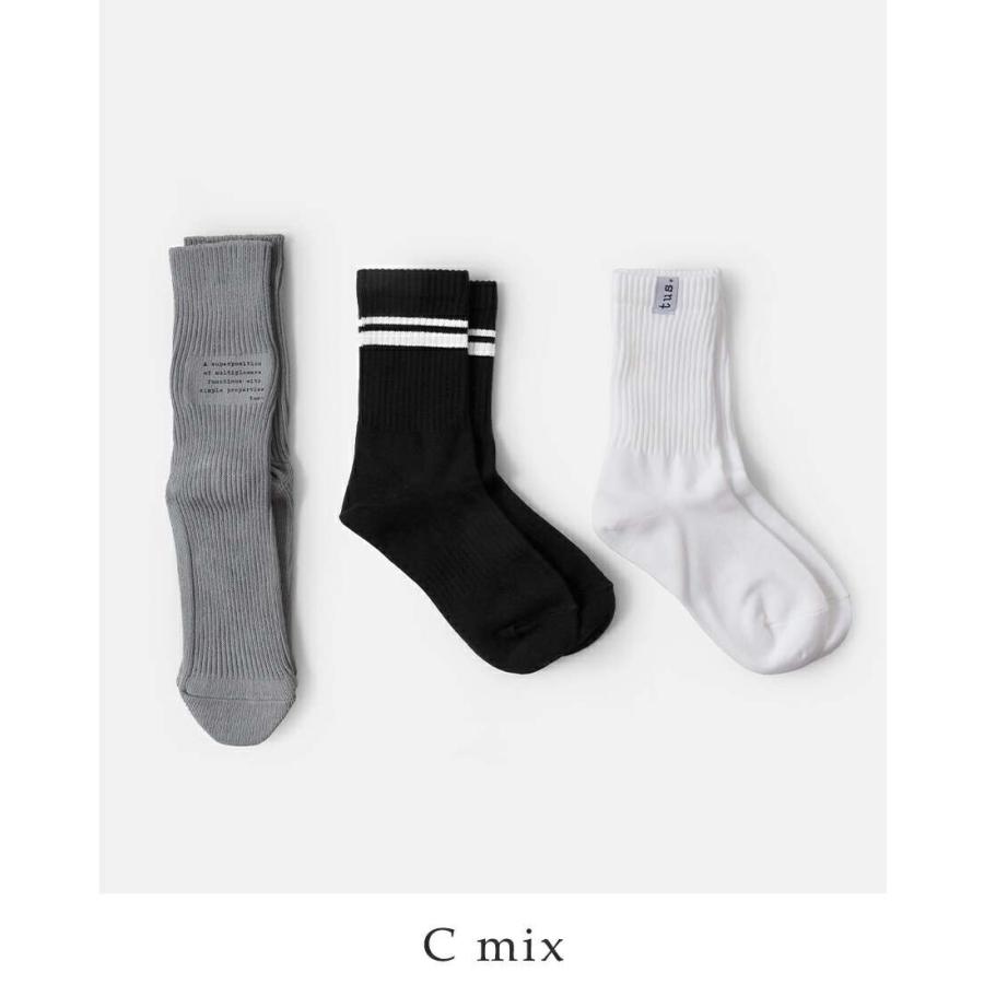 tus+ タスプラス 3カラー パック ソックス 靴下 3COLOR 3MIX COLOR PACK SOCKS t002-3 レディース ...