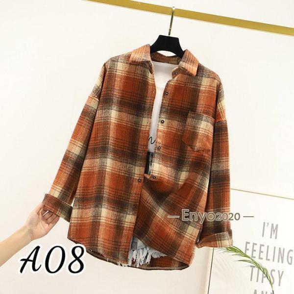 チェックシャツ レディース 長袖シャツ シャツジャケット シャツアウター シャツ トップス 春シャツ 秋シャツ ベーシック チェック柄 タータンチェック 上着 : zq-synn-1391 ...