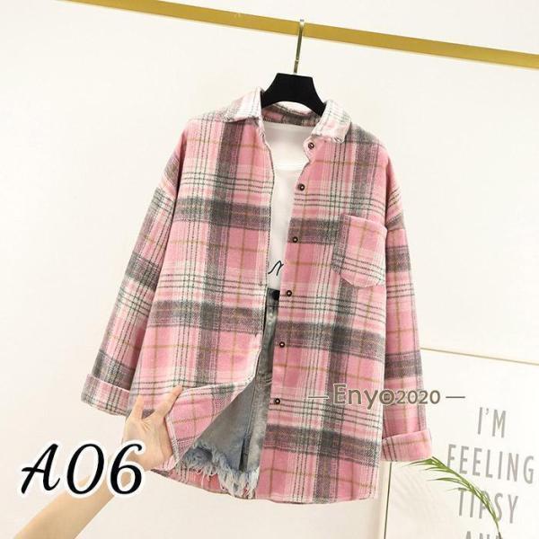 チェックシャツ レディース 長袖シャツ シャツジャケット シャツアウター シャツ トップス 春シャツ 秋シャツ ベーシック チェック柄 タータンチェック 上着 : zq-synn-1391 ...