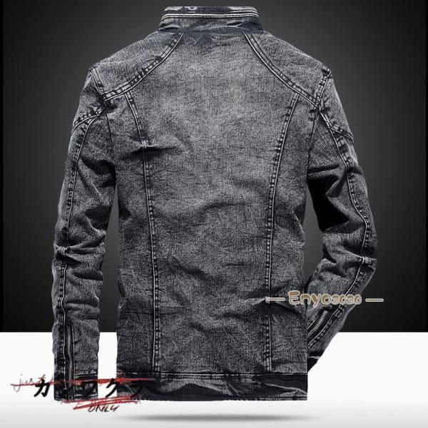 デニムジャケット メンズ ジージャン Gジャン ライターズジャケット ジップアップ ストレッチ アウター ブルゾン ヴィンテージ 防風 秋 かっこいい : zq-synn-586 : Arc ...