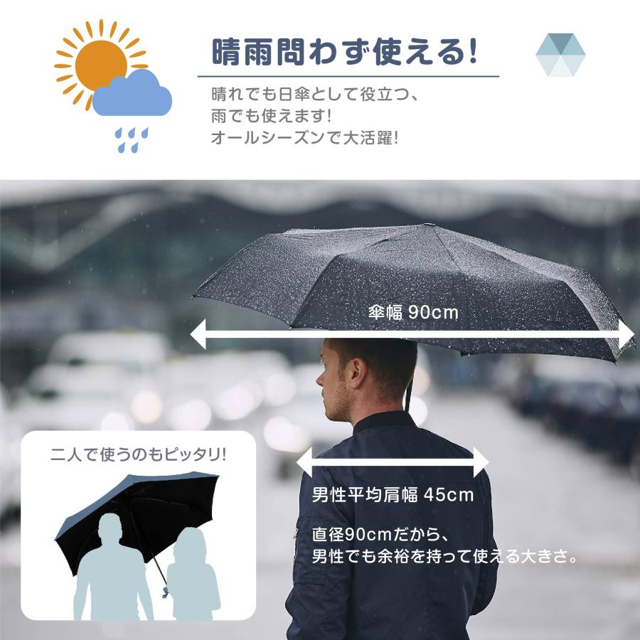 日傘 折りたたみ傘 超軽量214g スマホサイズ 6本骨 超撥水 1年中使える晴雨両用 完全遮光 UVカット 最高レベルの紫外線対策 超軽量 母の日 父の日 梅雨対策 :M01-HIGASA ...