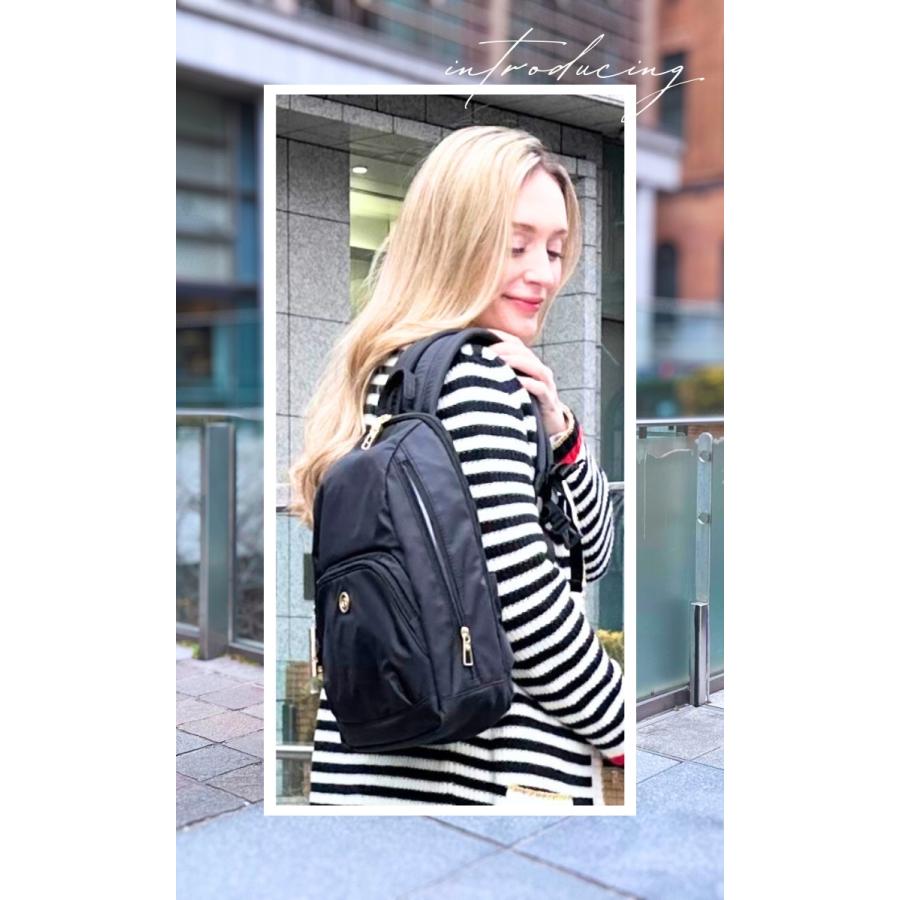 リュックサック A4収納 PC収納 レディース バック 海外旅行一泊旅行2泊3日 防犯超軽量 軽い ナイロン BNU-05R1 40代50代60代 ファッション ミセス : 2410-01 ...