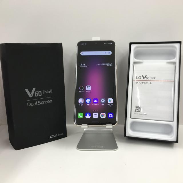 LG V60 ThinQ 5G A001LG SoftBank クラッシーブルー 付属品有 n06130 : アークマーケット モバイル ...