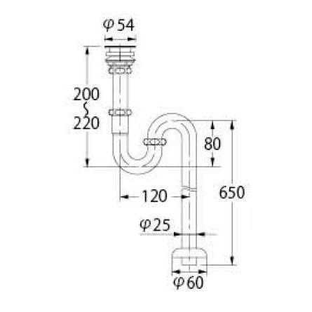 丸鉢つきSトラップ(径25) カクダイ 433-315-25 : 大工道具・金物の専門通販アルデ - 通販 - Yahoo!ショッピング