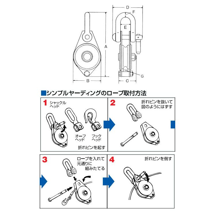 シンプル型ヤーディング ベアリング入 SY75 ※取寄せ品 H.H.H.（スリーエッチ） SY75 :2411-HHH0055:大工道具・金物の専門通販アルデ - 通販 - Yahoo!ショッピング