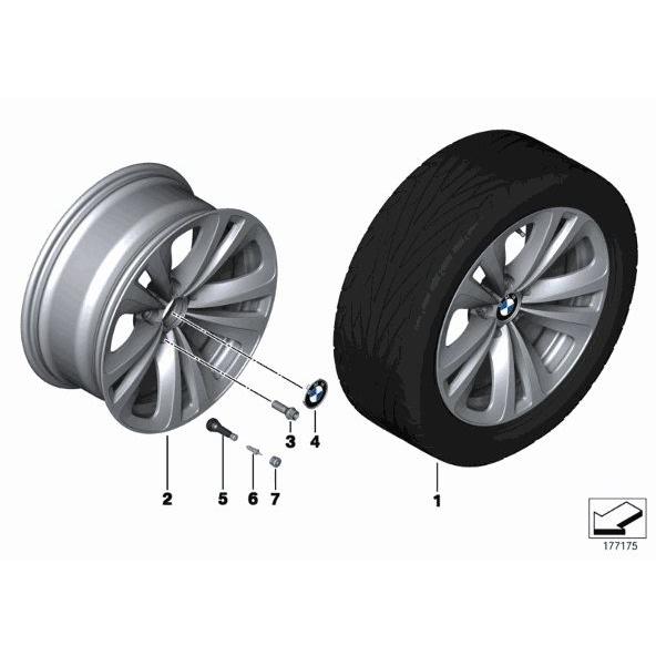 BMW BMW純正部品（ドイツ直輸入） ホイールセンターキャップ クロームエッジ 4個セット 36136783536 : Areyss ...