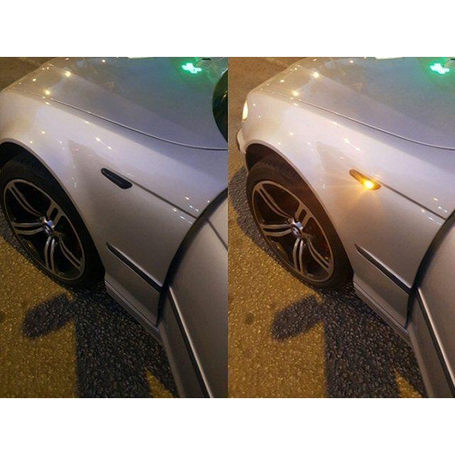 シーケンシャル BMW 流れる ウインカー LED サイドマーカー スモーク アンバー E90 E91 E60 E61 E81 E82 E87 E88 E92 E93 E84 E83 E53 ...
