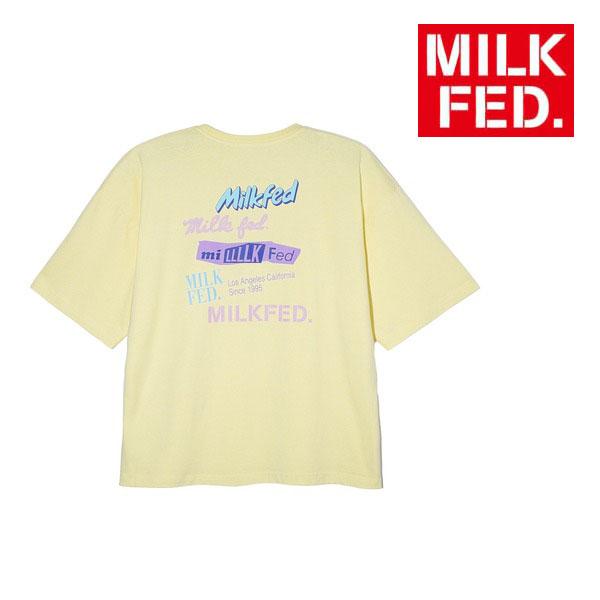 MILKFED. tシャツ Tシャツ ミルクフェド MILKFED MULTI LOGO WIDE SS TEE レディース ブランド 紺 夏 白 緑 ピンク : ARIEL MILKFED ...