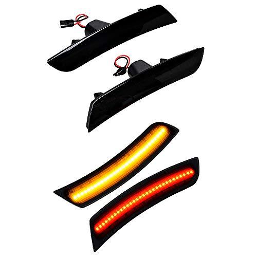 2016-2018 2019 2020シボレーカマロLED光学式サイドマーカーライトスモークフロント&リア'16'17'18'19'20対応 ...