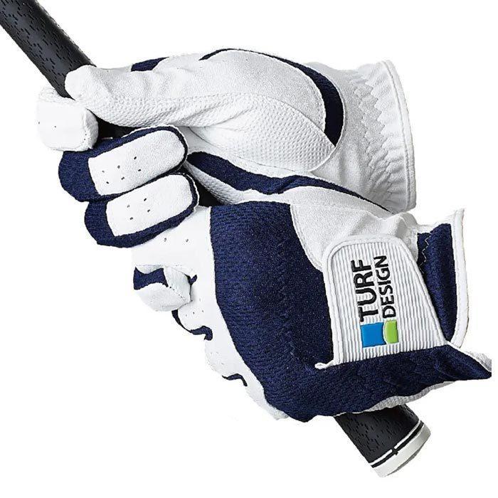 TURF DESIGN 朝日ゴルフ ターフデザイン メンズ 両手用 ゴルフグローブ TDGL-2170 ホワイト ネイビー 2022年モデル ...