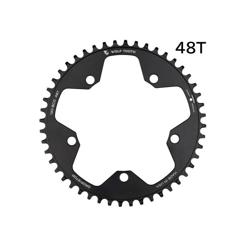Wolf Tooth ウルフトゥース 130 BCD 5 Bolt Chainring 48T compatible with SRAM ...