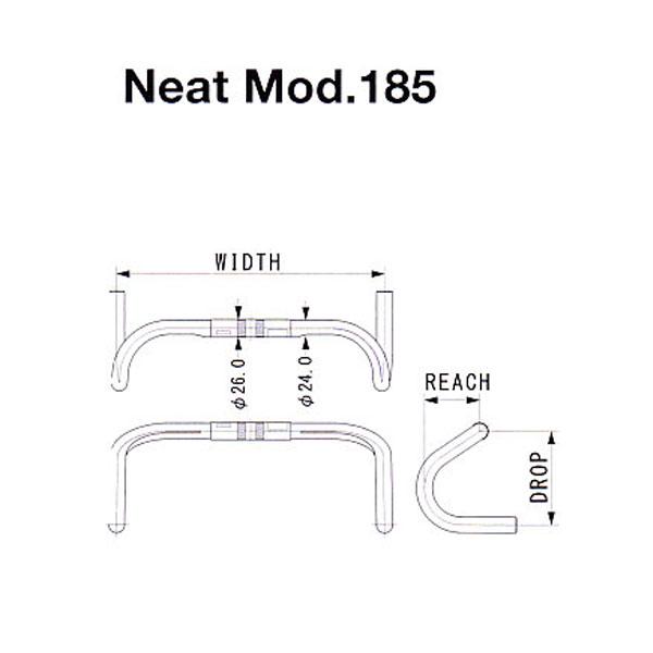 NITTO 日東 Neat Mod.185 ハンドルバー 26.0 シルバー 自転車 送料無料 一部地域は除く : アリスサイクル Yahoo!店 - 通販 - Yahoo!ショッピング