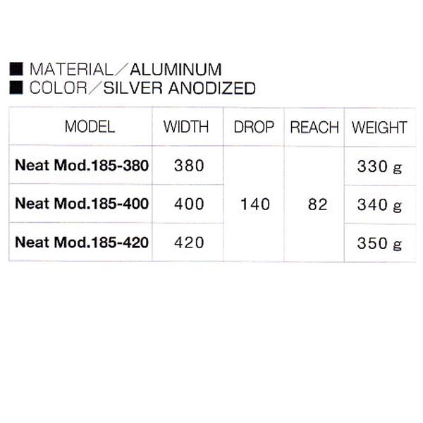 NITTO 日東 Neat Mod.185 ハンドルバー 26.0 シルバー 自転車 送料無料 一部地域は除く : アリスサイクル Yahoo!店 - 通販 - Yahoo!ショッピング