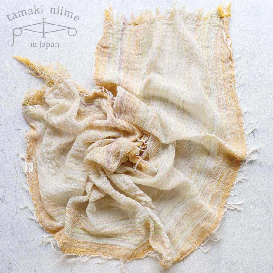 tamaki niime 播州織 コットンショールS roots shawl SMALL 44×118cm 玉木新雌 ふんわりやわらか ...