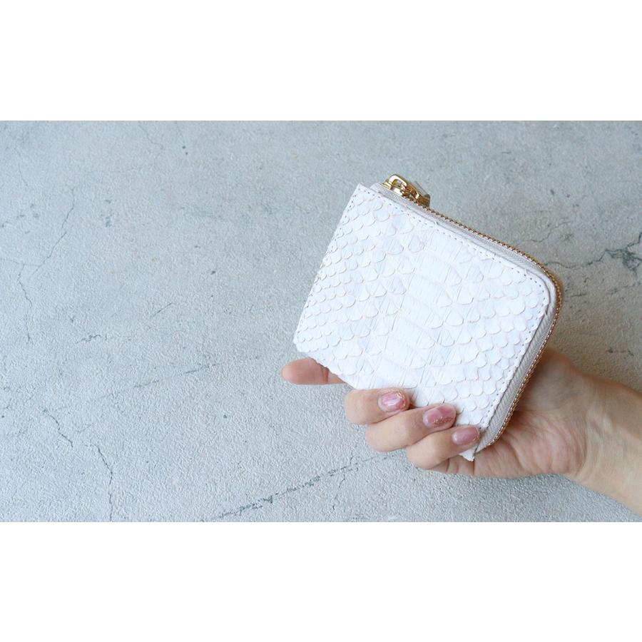 財布 L字ファスナー 二つ折り財布 ボックス型小銭入れ VIA DOAN ヴィアドアン Bran python ブランパイソン ヘビ革 ダイヤモンドパイソン 日本製 449 : かばんと財布の ...