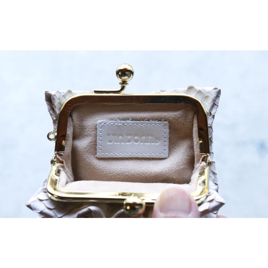 がま口小銭入れ VIA DOAN ヴィアドアン Bran python ブランパイソン ミニ財布 ヘビ革 ダイヤモンドパイソン 日本製 レディース 456 動画あり : doan456 ...