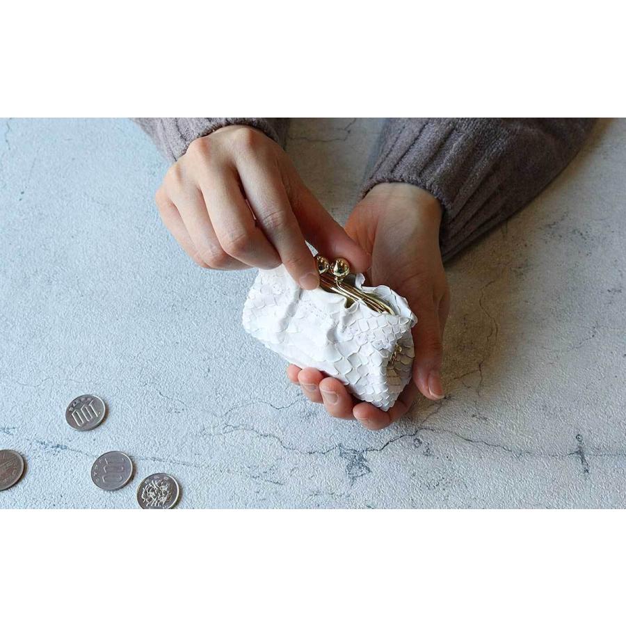 がま口小銭入れ VIA DOAN ヴィアドアン Bran python ブランパイソン ミニ財布 ヘビ革 ダイヤモンドパイソン 日本製 レディース 456 動画あり : doan456 ...