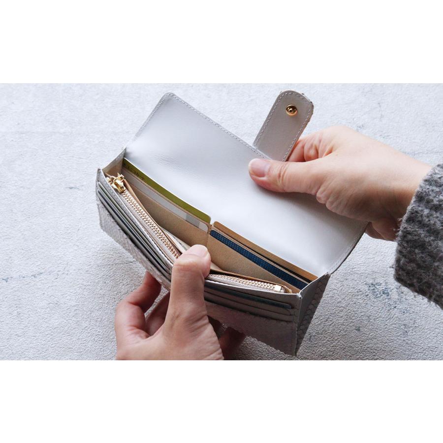 薄マチ長財布 VIA DOAN ドアン Bran python ブランパイソン 財布 スリムでコンパクト 蛇革 ダイヤモンドパイソン 日本製 レディース 462 動画あり : かばんと財布の店 ...