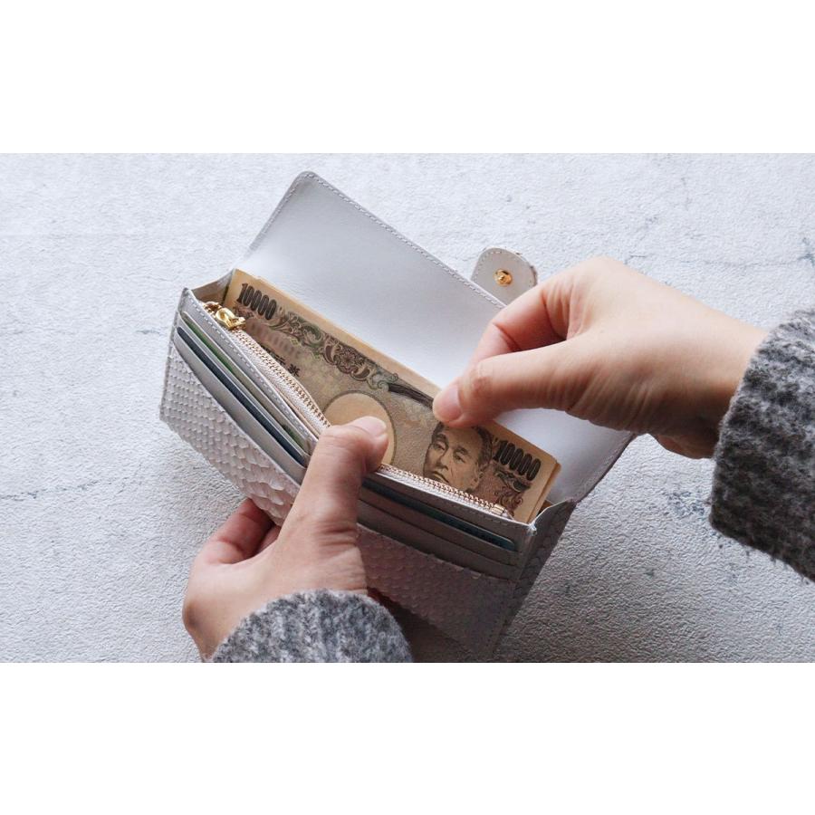 薄マチ長財布 VIA DOAN ドアン Bran python ブランパイソン 財布 スリムでコンパクト 蛇革 ダイヤモンドパイソン 日本製 レディース 462 動画あり : かばんと財布の店 ...