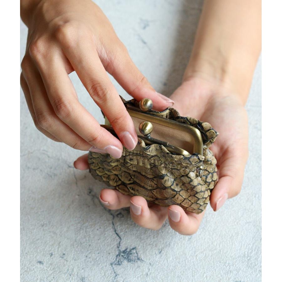 VIA DOAN ヴィアドアン Antique python アンティークパイソン がま口小銭入れ ヘビ革 ダイヤモンドパイソン 日本製 480 : かばんと財布の店アリスタ - 通販 ...