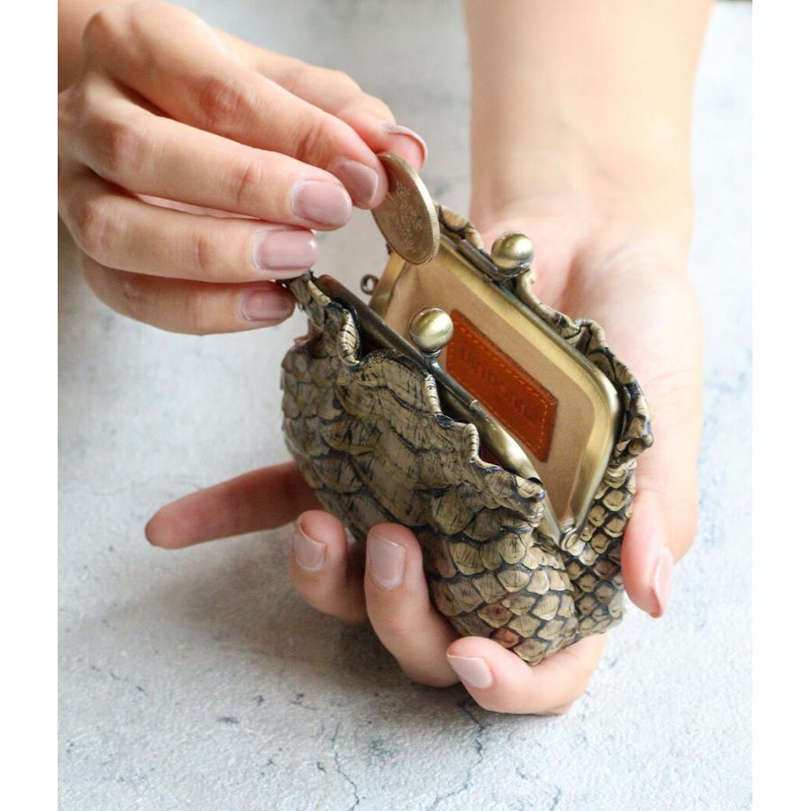 VIA DOAN ヴィアドアン Antique python アンティークパイソン がま口小銭入れ ヘビ革 ダイヤモンドパイソン 日本製 480 : かばんと財布の店アリスタ - 通販 ...