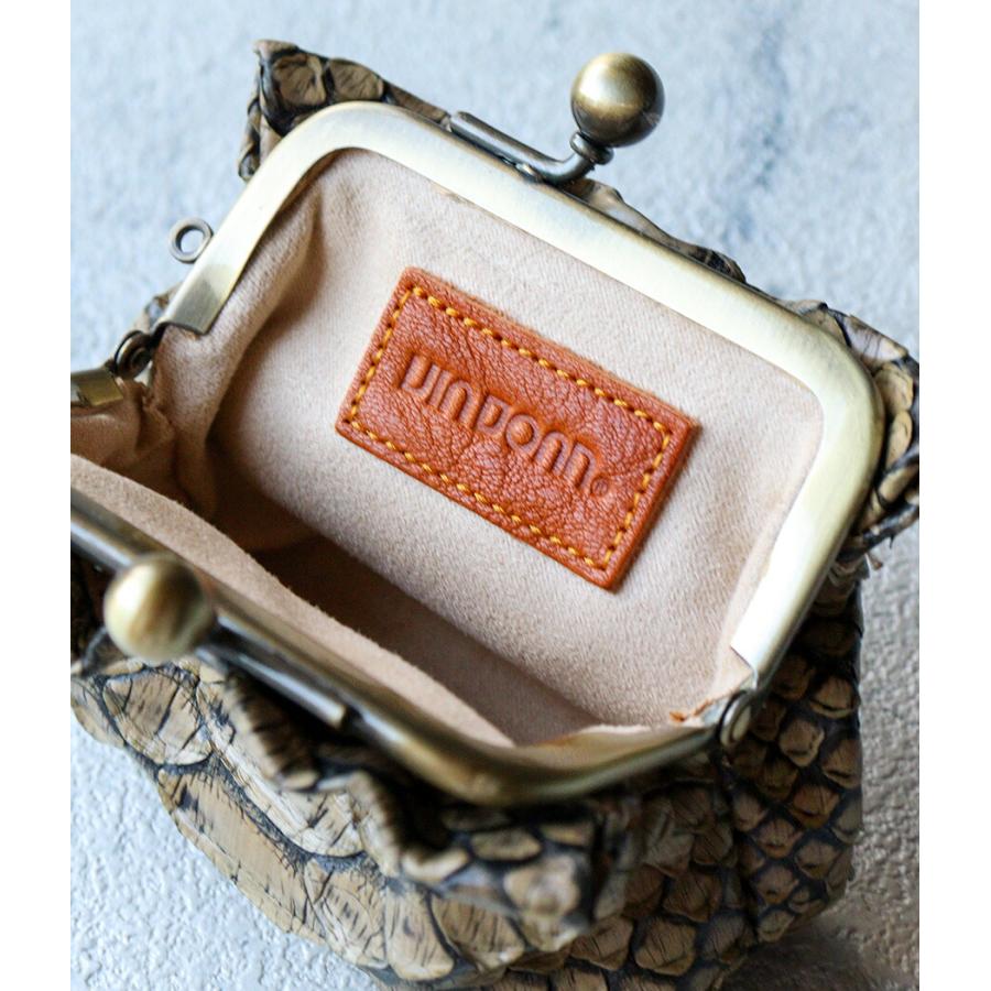 VIA DOAN ヴィアドアン Antique python アンティークパイソン がま口小銭入れ ヘビ革 ダイヤモンドパイソン 日本製 480 : かばんと財布の店アリスタ - 通販 ...