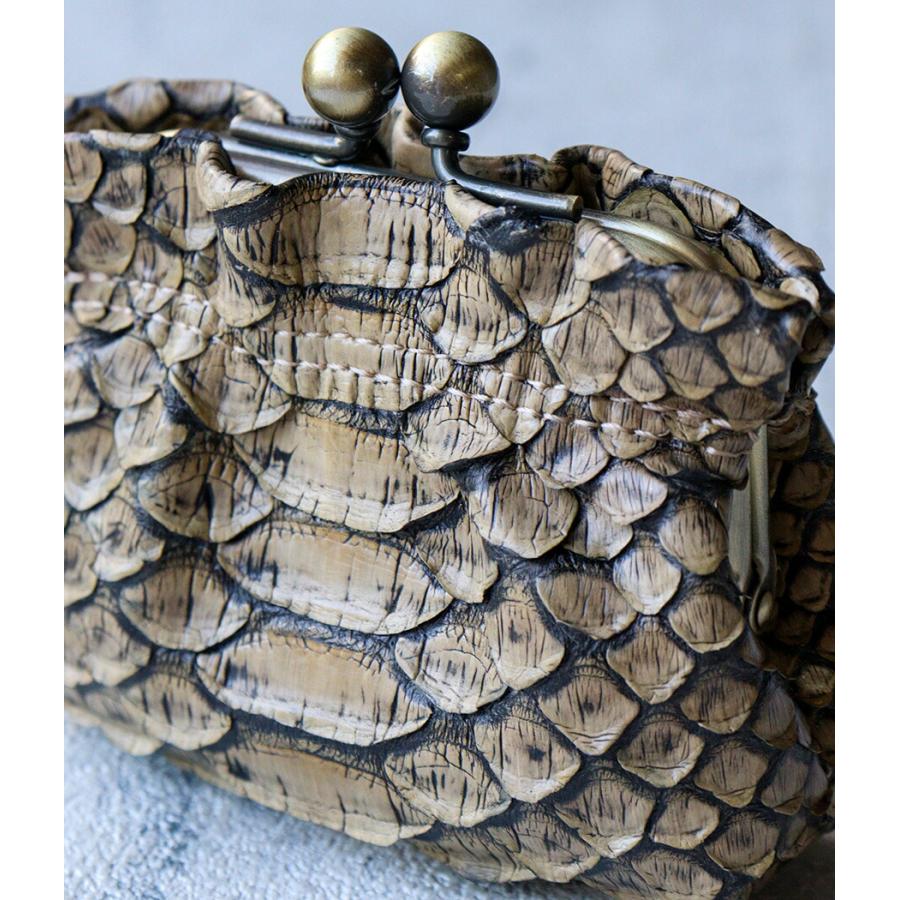 VIA DOAN ヴィアドアン Antique python アンティークパイソン がま口小銭入れ ヘビ革 ダイヤモンドパイソン 日本製 480 : かばんと財布の店アリスタ - 通販 ...