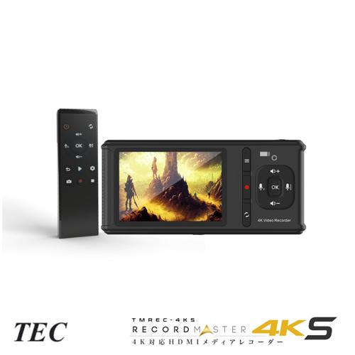 TEC テック RECORD MASTER 4K EDITION 4K30P録画対応 モニター搭載ポータブル HDMIメディアレコーダー ...
