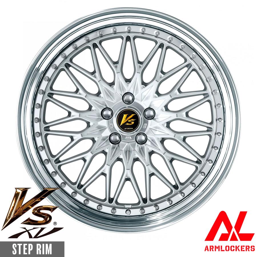 WORK ワーク VS XV 7.5j 19インチ ステップリム シルキーリッチシルバー SRS ホイール 1本 エックスブイ : アームロッカーズYahoo!ショップ - 通販 ...