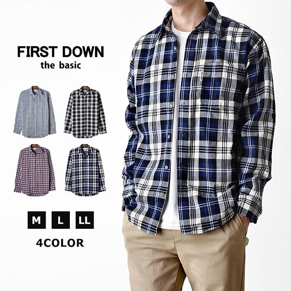 FIRST DOWN EXPLORATION GEAR チェックシャツ 長袖 メンズ シャツ FIRSTDOWN thebasic 送料無料 通販YC : アローナ - 通販 - Yahoo ...