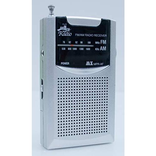 マクサー電機 ポケットラジオ 携帯ラジオ 電池式 高感度 AM FM ワイドFM対応 小型軽量 イヤホン スピーカーどちらでも聞ける 防災用の常備品として MPR-AF : wss ...