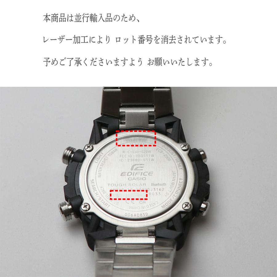 EDIFICE（CASIO） CASIO EDIFICE カシオ エディフィス ECB-2000D-1A スマートウォッチ Bluetooth ...