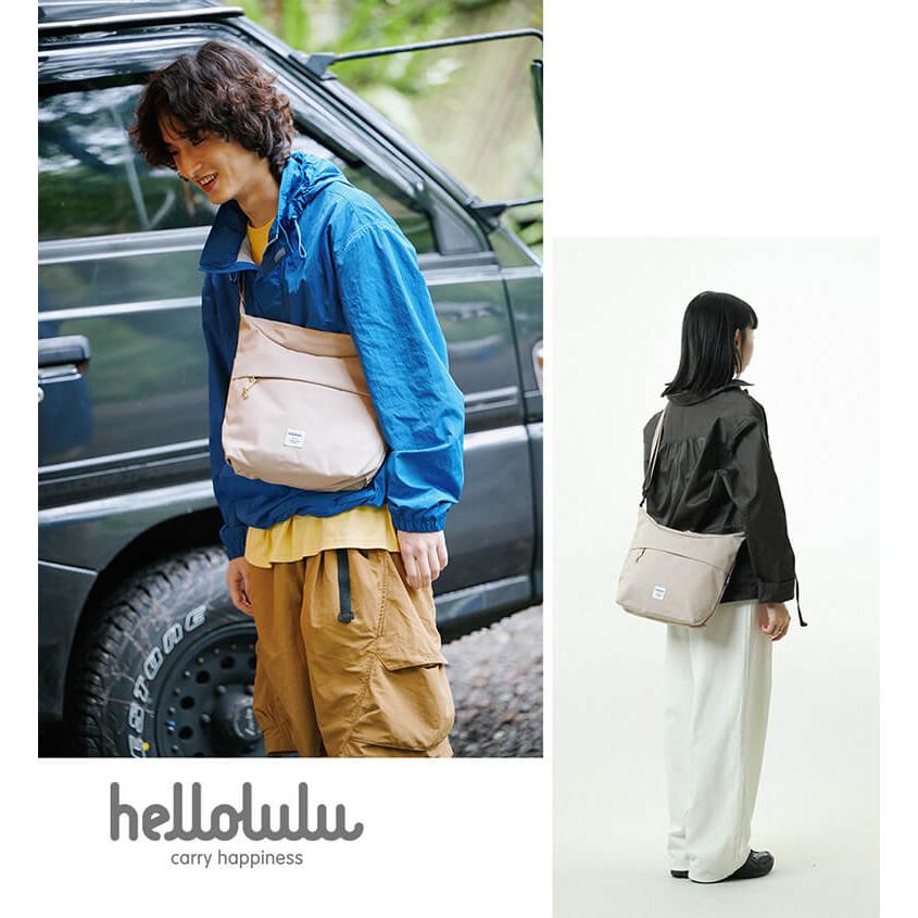 hellolulu ハロルル LUCAS （ルーカス）ショルダーバッグ メッセンジャーバッグ 斜め掛けバッグ 軽量 撥水加工 フェス レディース メンズ 男女兼用 (50410 ...