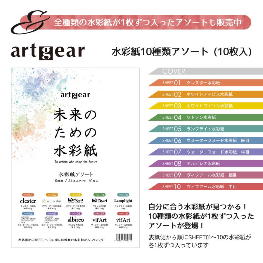 artgear 未来のための水彩紙 A4 50枚入り ( ヴィフアール水彩紙 242g 中目) 高級紙 カット紙 たくさん使える 満足パック 大容量 : Art&Craft Lab - 通販 ...