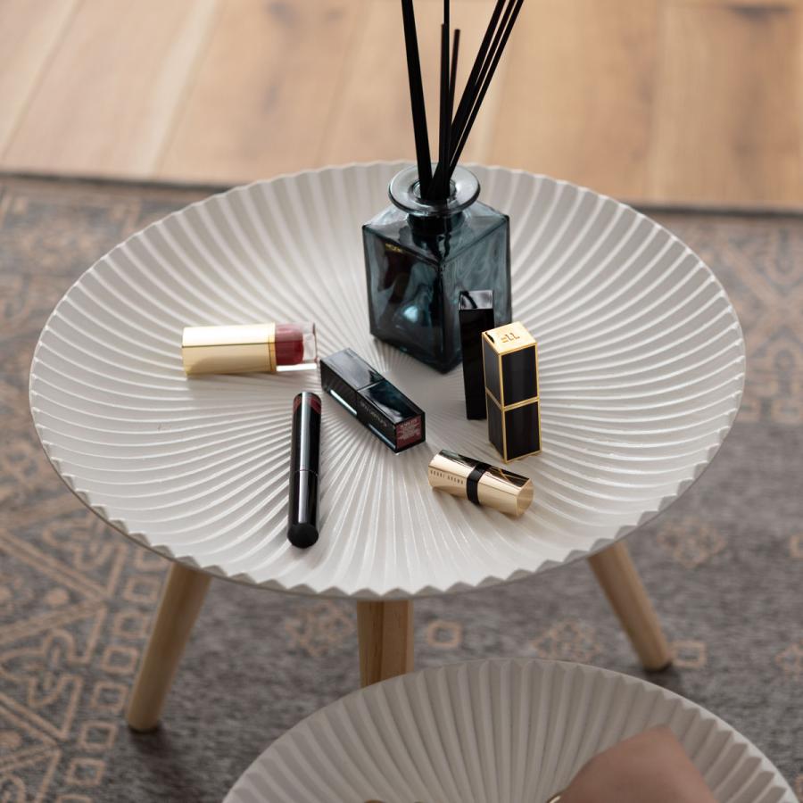 サイドテーブル トレーテーブル コーヒー ナイト ソファ ミニ ベッドサイド 木製 丸 Mサイズ 40センチ 可愛い LFS-191 :lsf-191:art interior office ...