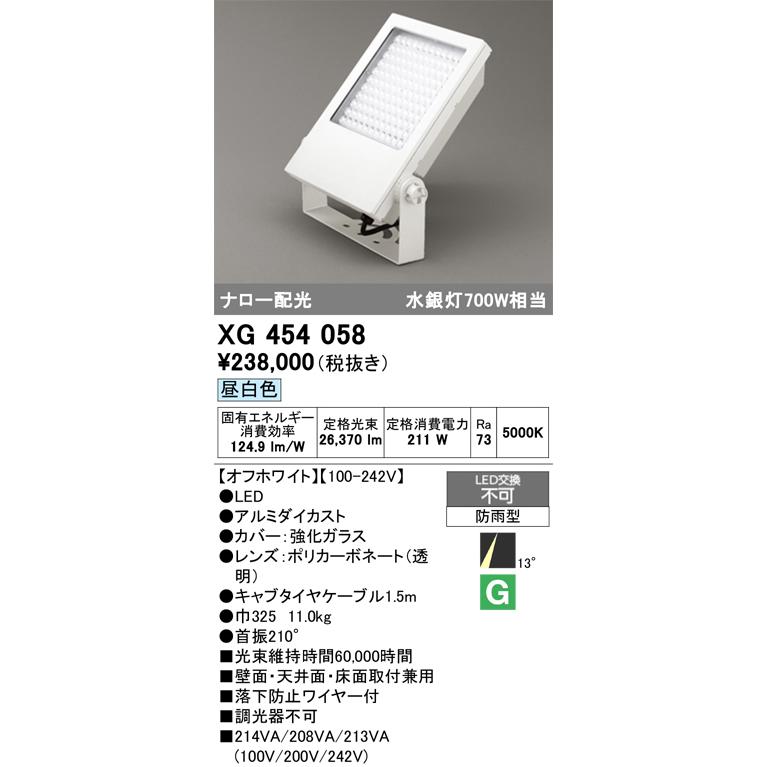 ODELIC（オーデリック） 投光器 XG454058 工事必要 【北海道・東北