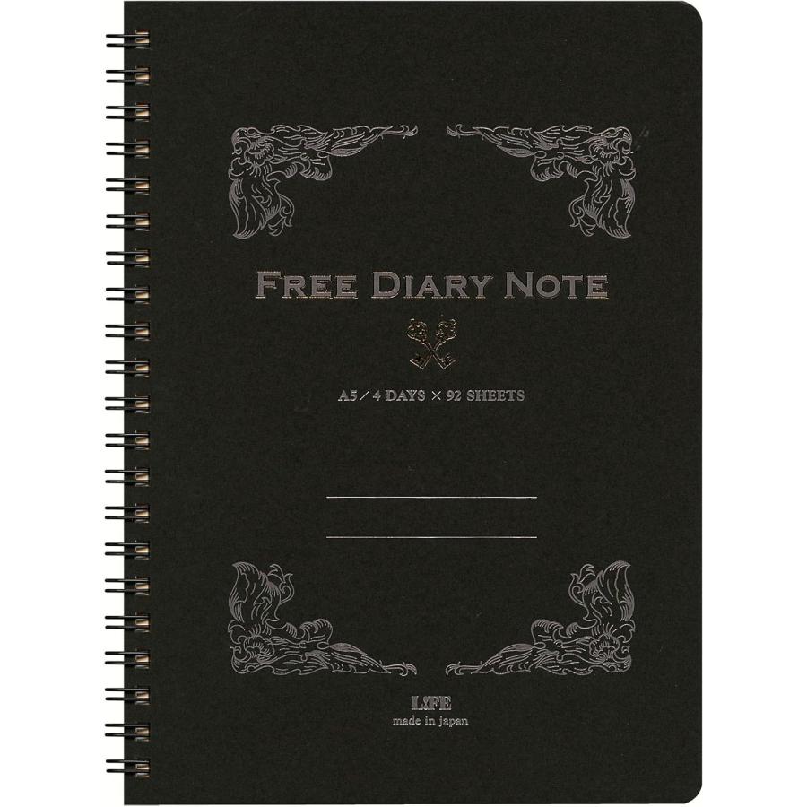 フリーダイアリー A5 黒 D1529 : ART&BUNGU～IN KOBE～ - 通販 - Yahoo!ショッピング