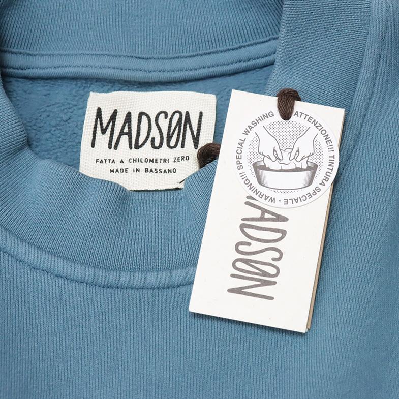 秋冬 MADSON トレーナー 裏起毛スウェット あたたか 花束 バックプリント 遊び心 イタリア製 ストリート サーフ メンズ イタリア ...