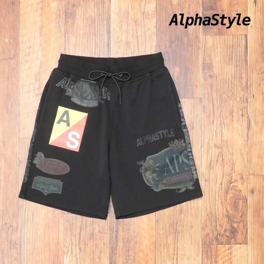 春夏 Alphastyle イージー ハーフパンツ スウェット快適 レトロ プリント スポーティー ストリート メンズ アルファスタイル : アートフィッシュ Yahoo!店 - 通販 ...